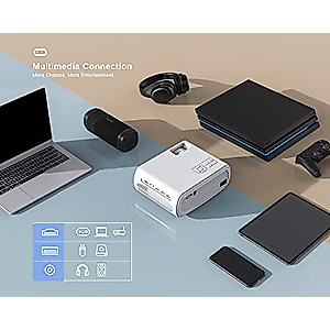 Projector with 5G WiFi and Bluetooth: 460 ANSI Outdoor Projector-4K Support 15000L 400" Native 1080P ONOAYO, ±50°4D Auto-V Keystone & Zoom Sealed Home Movie Portable Mini Projector for Phone, PC