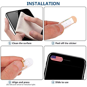OSALADI Camera Slider 3Pcs Computer Camera Cover American Flag Pattern Webcam Slide Cover Web Camera Covers for Laptop Tablet Phone Camera Lens Computers Laptops