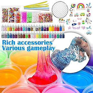 ESSENSON Slime Kit for Girls Boys, DIY Slime Kit Gifts for 6 7 8 9 10+ Year Old, Jumbo Slime Party Favors Gift, Crystal Slime Making Kit for Girls 10-12, Kids Art Craft Kit