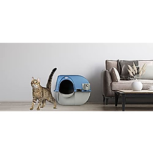 Omega Paw Premium Roll 'n Clean Litter Box Large, Peral Blue (PR-RA20-1)