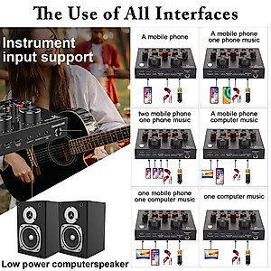 Podcast Equipment Bundle, Audio Interface with Voice Changer and BM800 Condenser Microphone, Recording Studio Package Perfect for Recording, Broadcasting, Live Streaming, YouTube, TikTok (BM800-V8B)