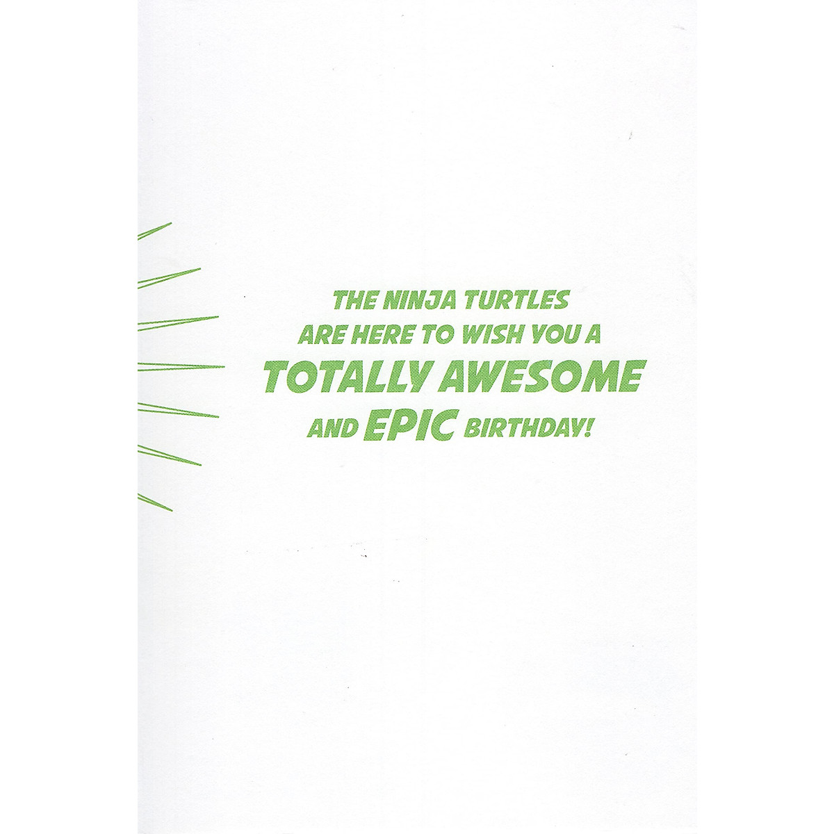 Teenage Mutant Ninja Turtles Happy 4th Fourth Birthday Card (Age 4) - You're 4 Get Pumped, Birthday Dude! - The Ninja Turtles are Here To Wish You A Totally Awesome and Epic Birthday! -Color Me