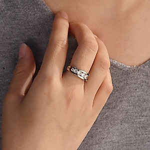 Bling Jewelry Modern Bride Graduated Cubic Zirconia AAA CZ Statement Anniversary Wedding Band Ring For Women .925 Sterling Silver