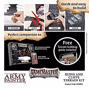 The Army Painter Terrain Paint Set with 5 Terrain Paint, 1 Spray, Basing Materials Gamemaster (Ruins & Cliffs Terrain Paint Beginner Set)