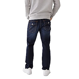 True Religion mens Ricky Straight Leg Jeans, Muddy Waters, 36W x 32L US