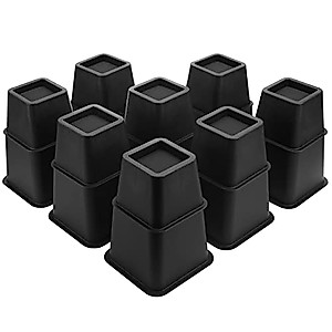 BTSD-home Bed Risers 3 4, 5 or 8 Inch Heavy Duty Stackable Furniture Risers for Sofa (8 inch, 8 Pack)