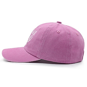 Chilltreads Barn Hair Don't Care Hat for Women, Adjustable Embroidered Baseball Cap for Horse Lover, Pink