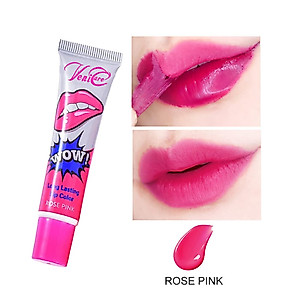 6-PACK Peel-Off Colored Lip Stain Gloss + Applicator Stick | Variety of SIX Luscious, Sexy Colors | Apply, Let Dry, Peel Away, and Look Beautiful!