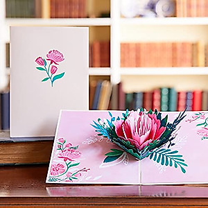 Lovepop Garden Rose Bloom Pop Up Card, 5x7-3D Greeting Card, Mother's Day Card, Card for Wife or Mom, Anniversary Pop Up Card, Pop Up Birthday Card