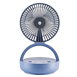 Portable Fan for Travel I 7 Inch Small Foldable Desk Fan Rechargeable Air Circulator I 180° Oscillating Battery Powered Powerful Personal Fan For Beside Office Desktop RV Dorm Cooling