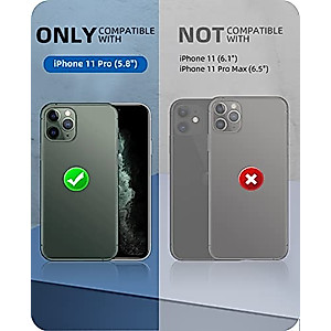 WIFORT iPhone 11 Pro Waterproof Case Built-in Screen Protector Water Resistant Cover Protective Drop Protection Hard, Shockproof Full Body Defender Tough Military Grade - 5.8" Teal