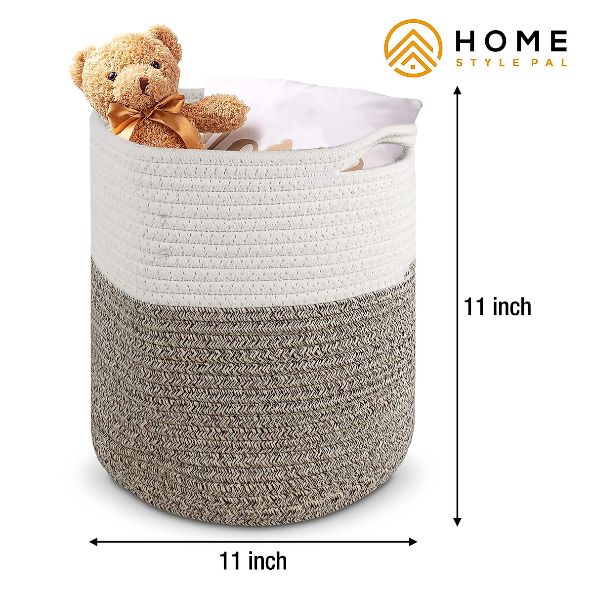 Cotton Rope Storage Baskets Set of 3 – Foldable Toddler Friendly - Holds Laundry Toys & Accessories – Decorative for Room or Shelf - Soft & Durable