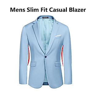 COOFANDY Men's Slim Fit Casual Blazers Lightweight Sport Coats One Button Suit Jackets