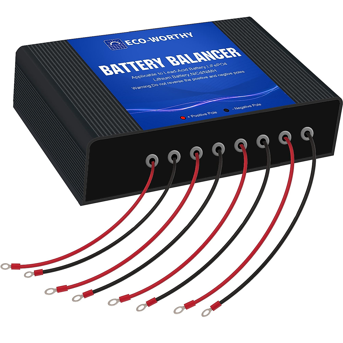 ECO-WORTHY Battery Balancer 48V Battery Equalizer for 24V/36V/48V Battery, Supports for LiFePO4 Lithium Battery, Lead Acid/Gel/SLA Nickel-Metal Hydride Battery