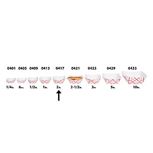 Southern Champion Tray 0417 #200 Southland Paperboard Food Tray, 2 lb Capacity, Red Check (Case of 1000)