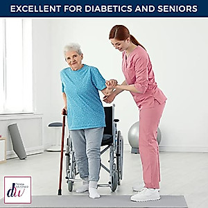 6 Pairs Diabetic Ankle Socks Reinforced Heel and Toe Non-Binding Cushion Socks for Men and Women Grey/Black Sole 13-15 Debra Weitzner