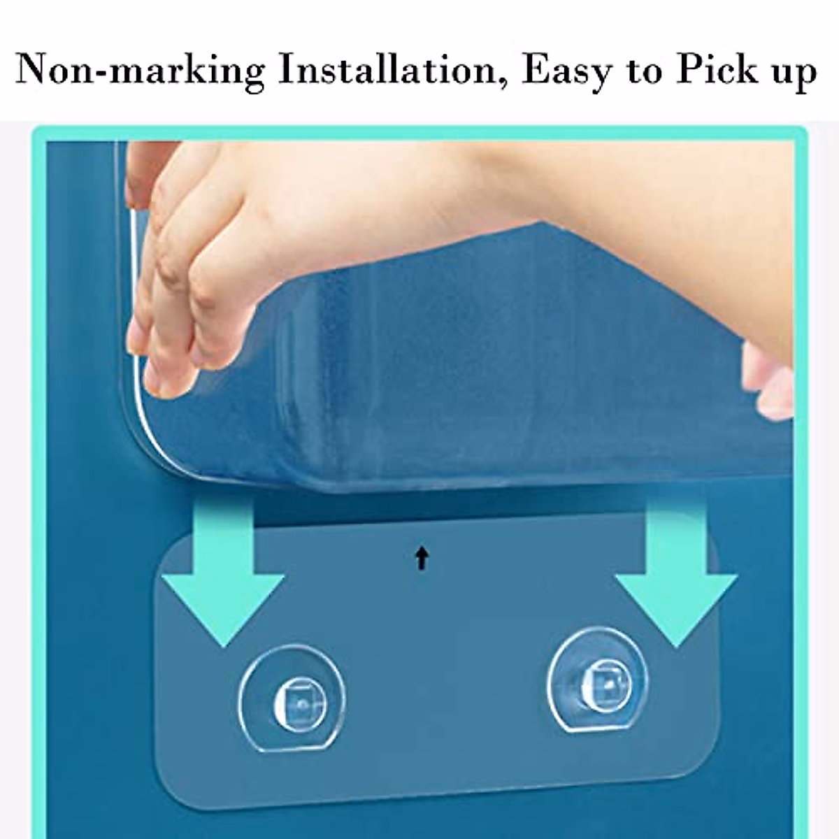 Cabinet Door Organizer Acrylic Adhesive Shelf Wall Mounted Storage, Small Wall Organizer Without Drilling, Automatic Draining Sink Caddy for Kitchen, Bathroom, Shower, Laundry, Camper, Utility Room