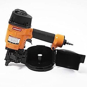 CN55 Air Coil Nailer, 1 Inch to 2-1/4 Inch 15 Degree Coil Nail Gun Fast Shooting Fencing Nailer Pneumatic Coil Framing Nailer