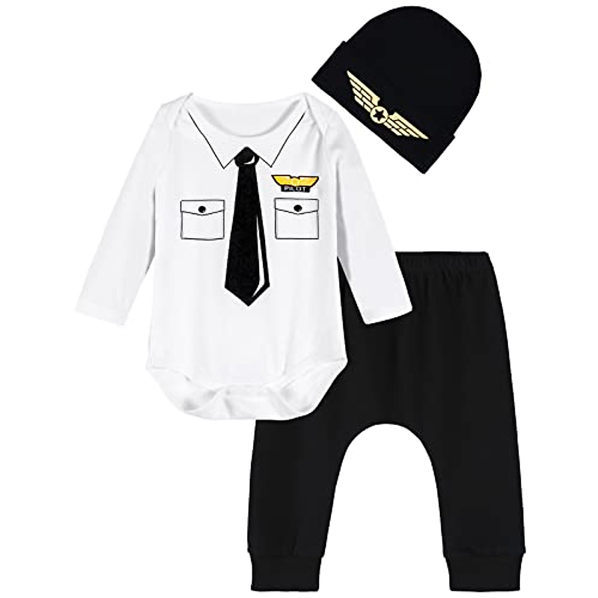 COSLAND Baby Boys Pilot Outfit Infant Halloween Novelty Pant Sets 3-6 Months