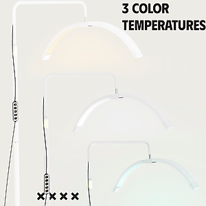 Hi_friend Eyelash LED Floor Light, Half Moon Lamp for Lash Extension, Lighting for Beauty, Skincare, Lashes, Eyebrows, Filming Content Creation (White)