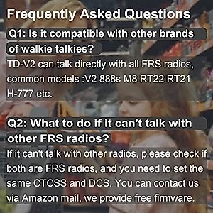 TIDRADIO TD-V2 Two Way Radio Rechargeable 2 Way Radio VOX Long Range 2-Way Radios Walkie Talkies for Adults with Secret Service Earpiece (10 Radio)