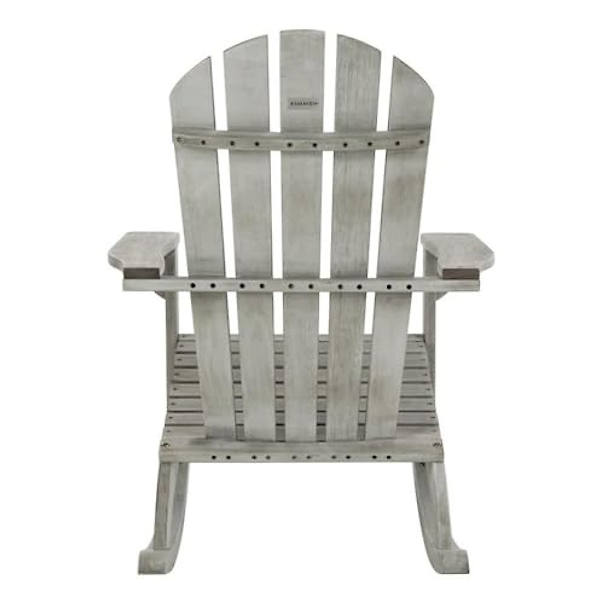 SAFAVIEH PAT7042A Outdoor Collection Brizio Teak Rocking Adirondack Chair