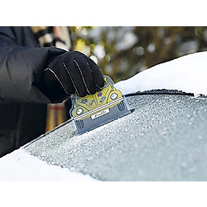BRISA VW Collection - Volkswagen Beetle Car Bug Ice Scraper, Windscreen Scraper, Ice and Snow Remover, Winter Car Accessories (Yellow)