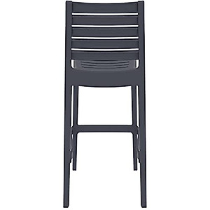Compamia Ares 29.5" Outdoor Bar Stool in Dark Gray (Set of 2)