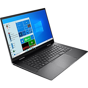 2022 HP Envy 2-in-1 Laptop 15.6 inch FHD Touchscreen 8-Core AMD Ryzen 7 5700U Radeon Graphics 16GB DDR4 512GB SSD WI-FI 6 Win 10 Pro Fingerprint Backlit Keyboard w/ 32GB USB Drive Black 15M-EU0043DX
