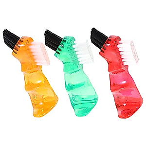 Healeved 3pcs Denture Cleaning Brushes Denture Brush Toothbrush Ergonomic Handle Denture Toothbrush Portable for False Teeth Cleaning