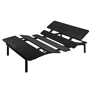 SHA CERLIN Electric Ergonomic Adjustable Bed Base Queen Size, Independent Head and Foot Incline, Wireless Remote Control with Quiet Motor