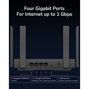 Cudy New AX3000 Dual Band Wi-Fi 6 Router, Mesh Wi-Fi Router, 802.11ax Internet Router, 160MHz, MU-MIMO, OFDMA, WireGuard, OpenVPN, WPA3, WR3000