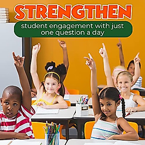 Bended Productions 183 Question a Day Cards Elementary School | Teacher Created Morning Meeting Chips for Teachers and Students | Classroom Conversation & Writing Prompt Cards Grades K-2