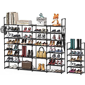 Mavivegue Shoe Rack, 8 Tier Large Shoe Rack Organizer 5 Tier Shoes Rack for Closet Entryway