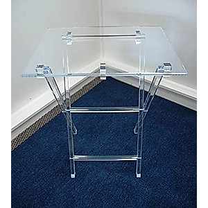 Clear Acrylic Folding TV Snack Tray