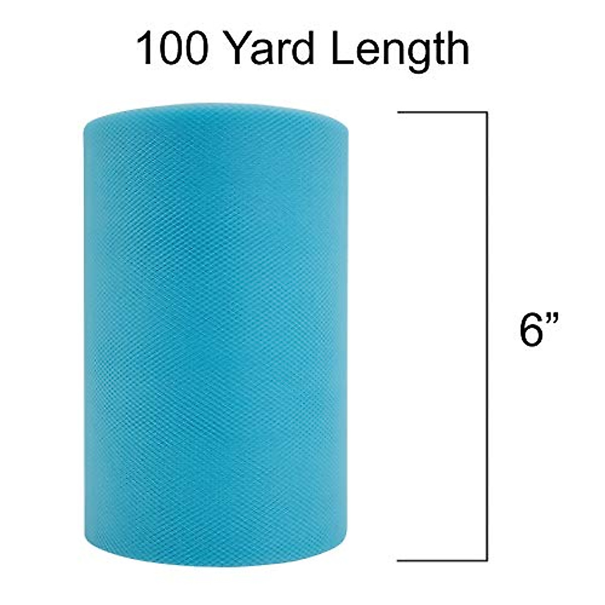 Tulle Fabric Roll | 6” by 100 Yards | Polyester Spool for Crafts Decorations Tutu Weddings Costumes Skirts Parties Gift Bow and More – by Craft Forge (Turquoise)