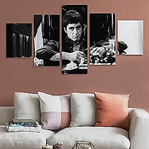 Scarface Movie Poster Al Pacino Tony Montana Canvas Poster Wall Art Decor Print Picture Paintings for Living Room Bedroom Decoration 12"x16"x2pcs,12"x24"x2pcs,12"x32"x1pcsUnframe-style