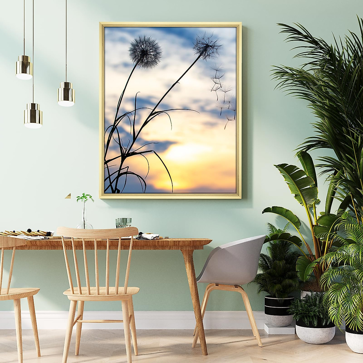 GULETHUN 16x20 Picture Frame, Gold Poster Frame, Home Decor Natural Gallery Frames, Horizontal or Vertical Format, Sturdy, Plexiglass, Large Wall Decor, for Photos, Artworks, Posters