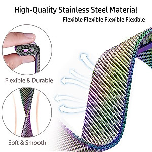 3 Packs Soft Milanese Samsung Watch 6/5/4 Band, 20mm Breathable & Comfortable band, Compatible with Galaxy Watch 6 Band/Watch 6 Classic Band/Galaxy Watch 5 Band/Galaxy Watch 4 Band/Watch 5 Pro