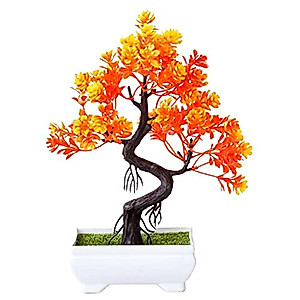 HXSCOO Faux Bonsai No-Watering Lightweight Decorative Beautiful Faux Flower Bonsai Fake Bonsai Faux Bonsai (Color : Green)