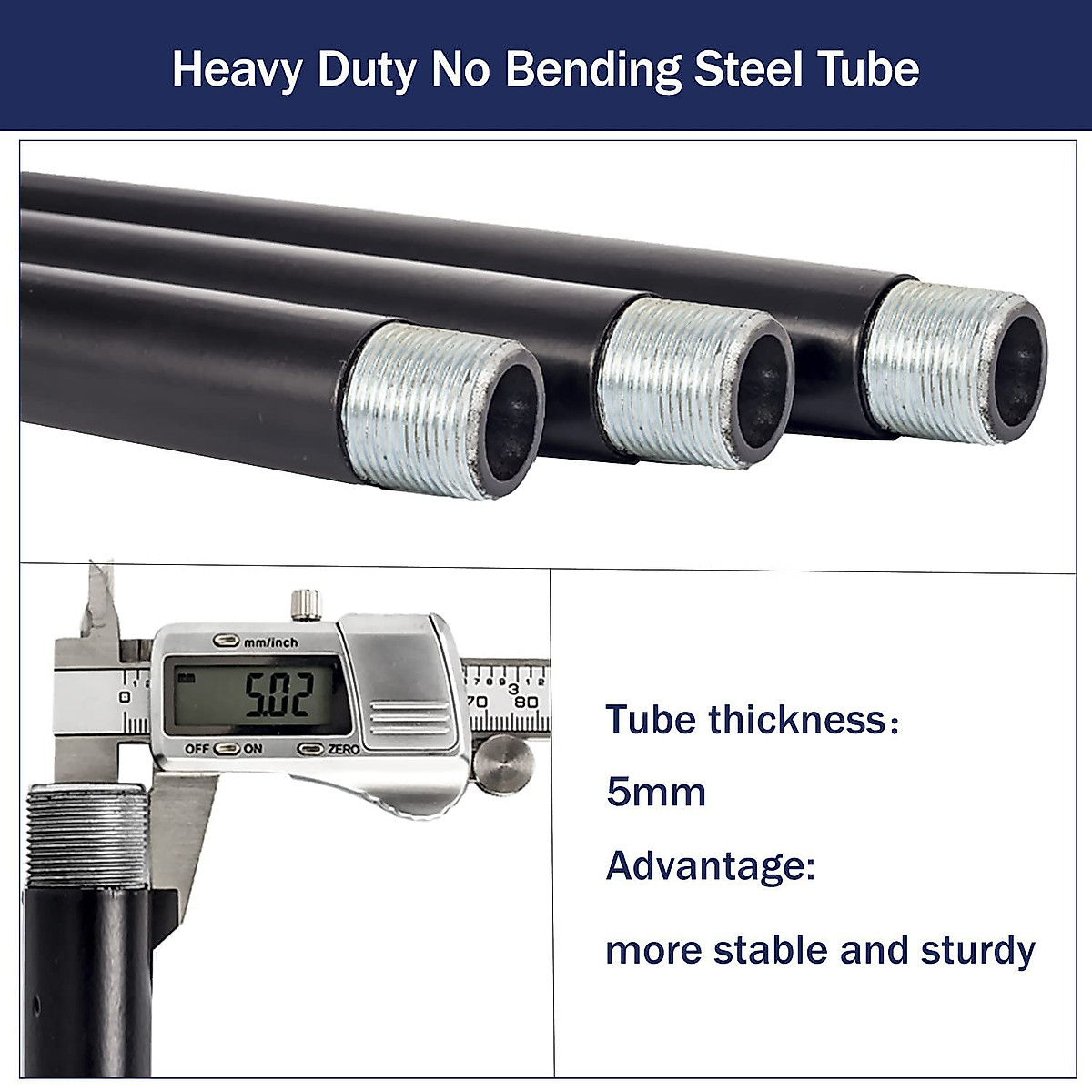 4 Pack 96" Shade Sail Poles, Heavy Duty Sun Shade Poles - with Adjustable Turnbuckle for Shade Sail Canopy, Steel Post Stand w/Hooks for Outdoor String Light, Patio, Backyard