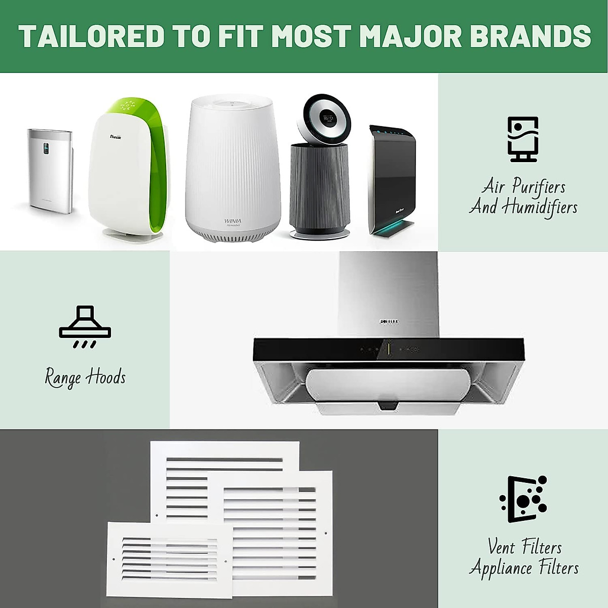 Cut to Fit Carbon Pad Pre Filter Roll for Air Purifiers Furnace Filters Trash Cans and Air Conditioner Filters