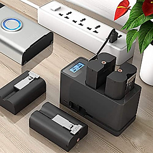 Rechargeable Battery and Dual Port USB Charging Station Compatible with Ring, for Video Doorbell 2/3/4 and Spotlight Cam Battery, 3.65V Quick Release Lithium-Ion Battery(1Pack)