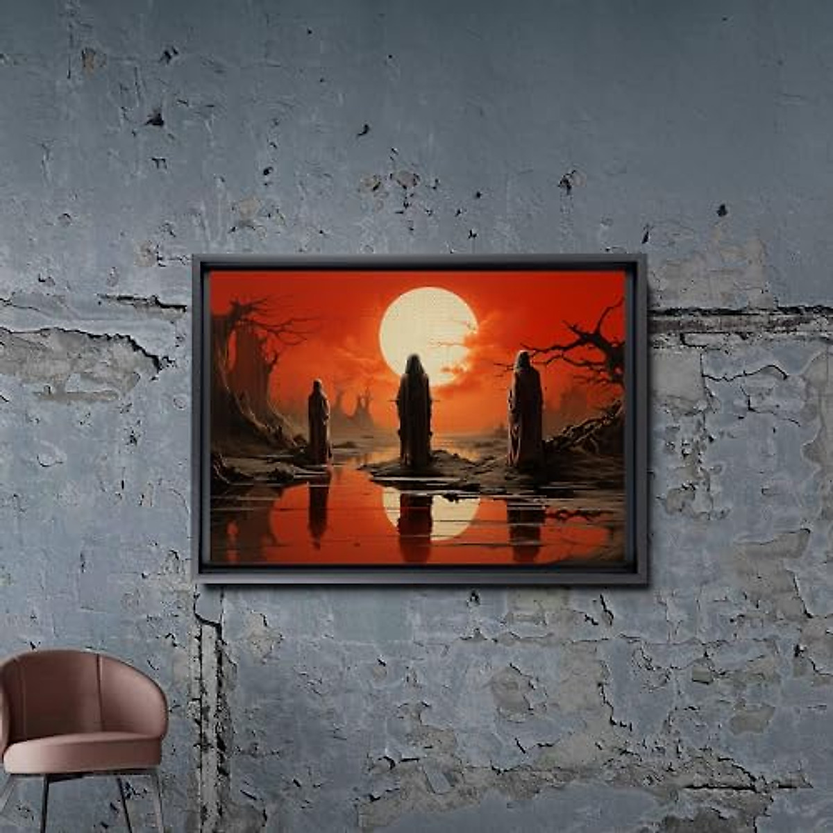 Majestic Black Stallion Galloping In The Clouds, Black Horse On Salt Flats, Canvas Print, Black Horse Print, Black Horse Wall Art