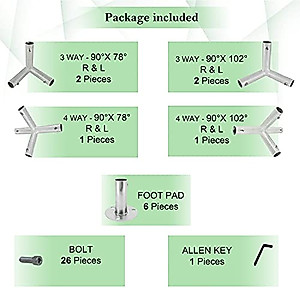Simond Store Canopy Fittings KIT for 10’X 20’ Frame Slant Roof, Low Peak Connectors for Boat Shelter Carport Frame Outdoor Canopies Garden Shade Party Tents Garage Batting Cage