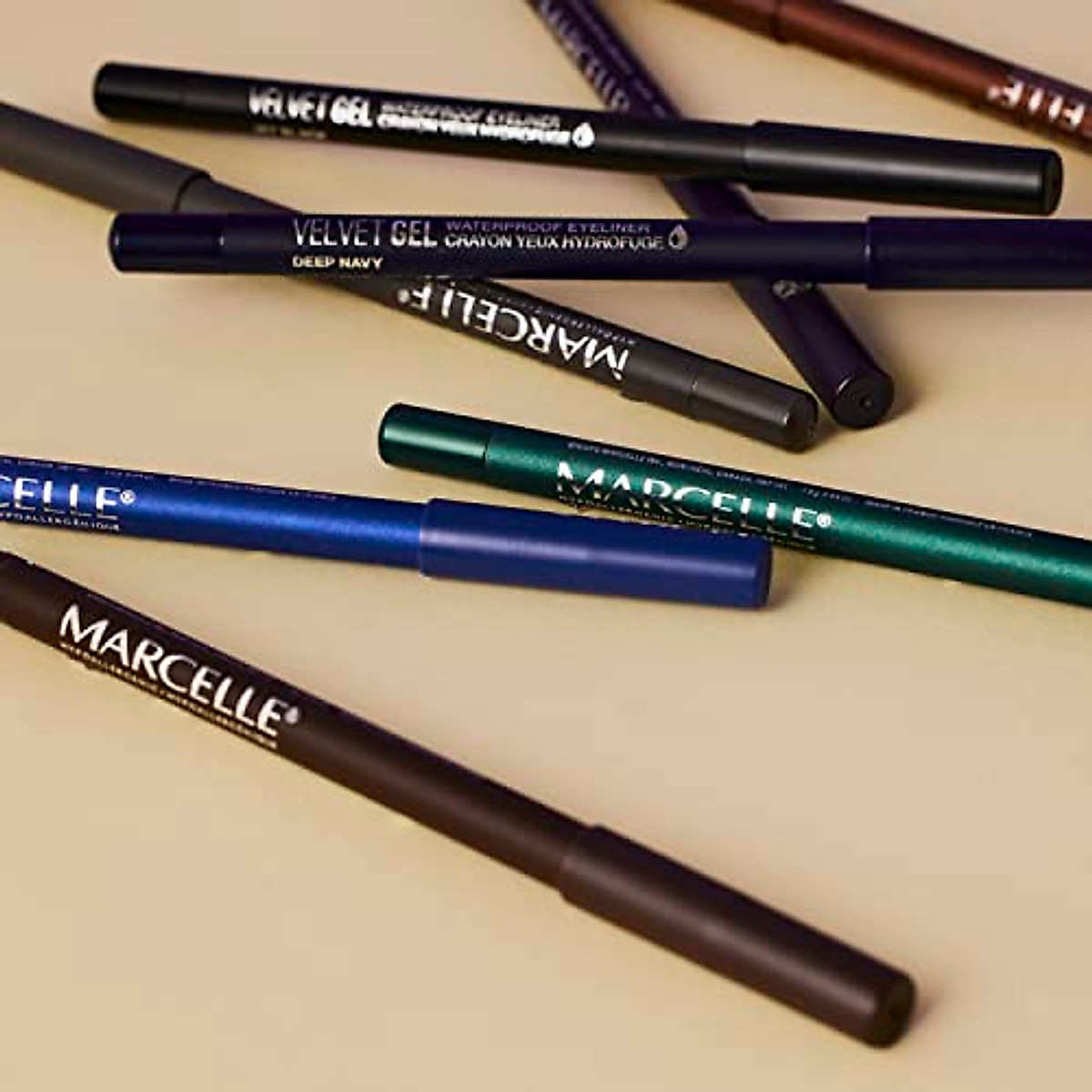 Marcelle Velvet Gel Waterproof Eyeliner, Deep Navy, Hypoallergenic and Fragrance-Free, 0.04 oz