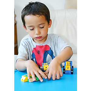 TOWO Wooden Transforming Vehicle Robot - Transfigures Toys for Travel Toys - Construction Toys Building Set - Wooden Transforming Toys 3 Year Old Boys Girls Holiday -Stocking Fillers Stuffers -Red