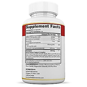(2 Pack) Blood Balance Advanced Formula 620MG All Natural Fomrula Supplement Pills 120 Capsules
