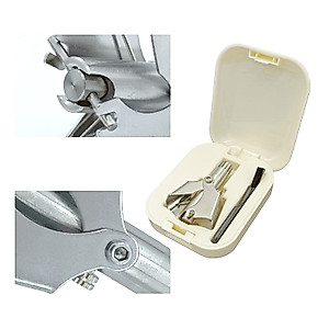 Universal Nose Hair Trimming Tweezers, Comes in Leather Sheath and Storage Packaging, Stainless Steel Manual Ear and Nose Hair Trimmer, Friendly Round Tip Not Hurt The Skin, for Noses, Sideburns