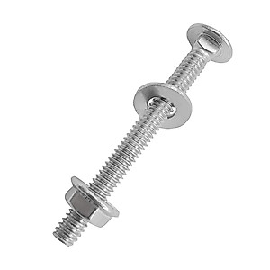 8 Sets Universal Headboard or Footboard Hardware Nuts and Bolts 4 inches and 2 1/2" Long,for Furniture, Cots, Beds, Crib and Chairs Round Head Square Neck Bolt,Carriage Bolt